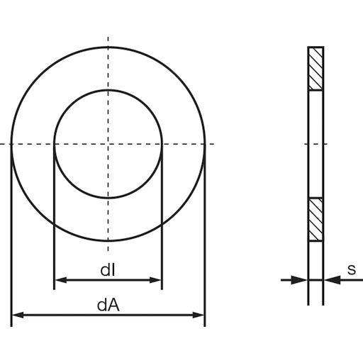 DIN 125 Paplāksne - ForceFix