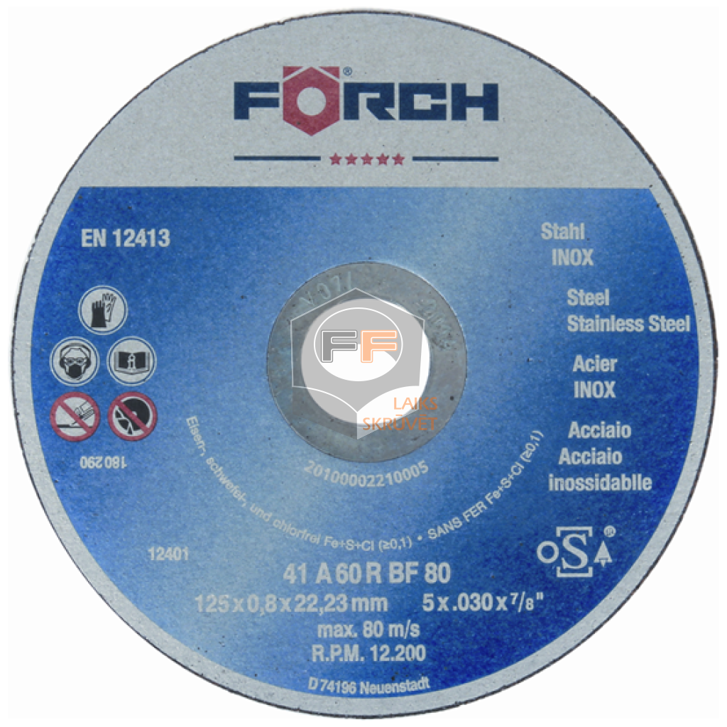 Cutting Discs Steel/Inox FÖRCH 5* - ForceFix