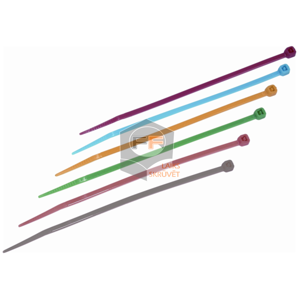 Cable Ties with Plastic Tongue, Coloured - ForceFix