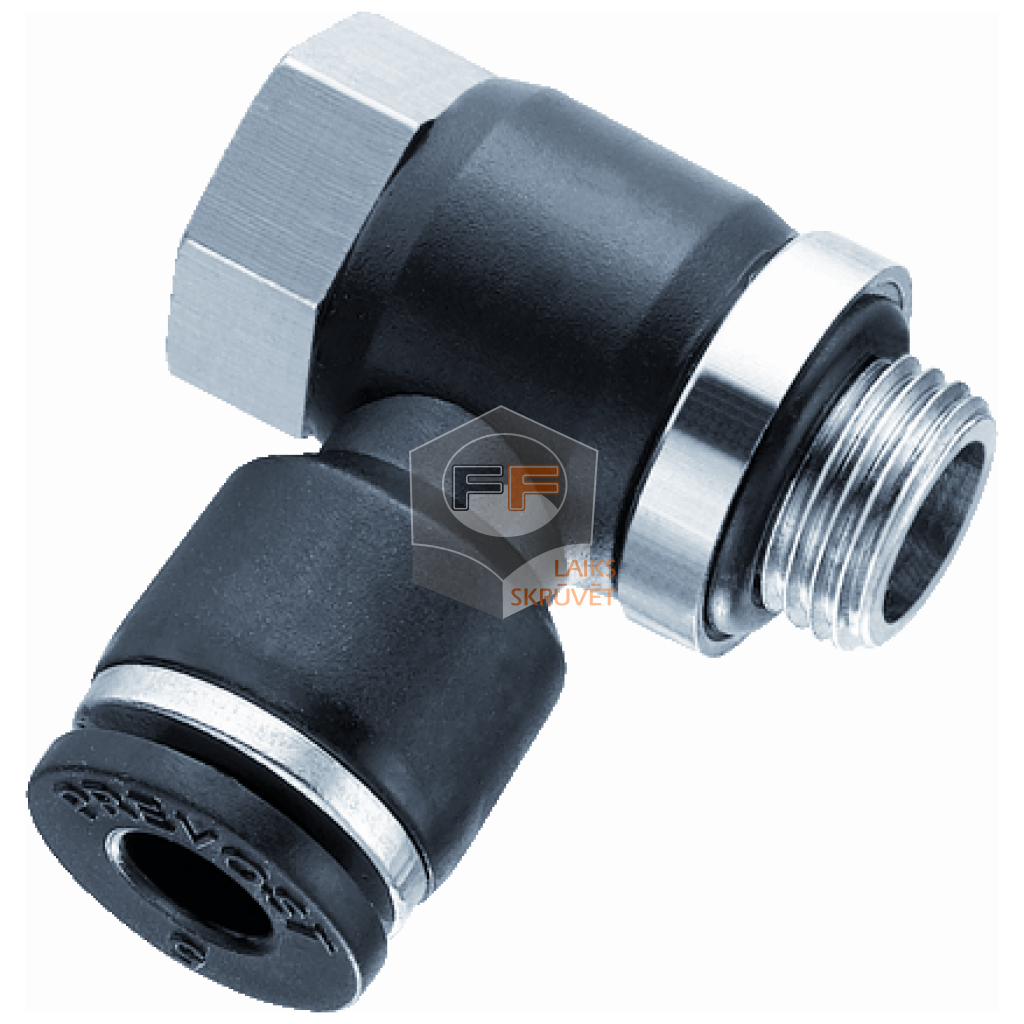 Corner swivel-type screw with cylindrical outer th - ForceFix