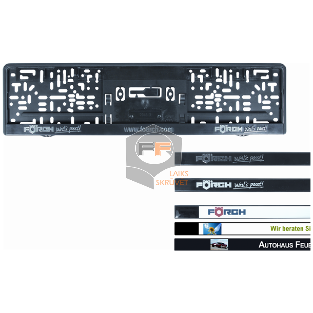 Numberplate Holder Perfekt 2 with Advert. Printing - ForceFix