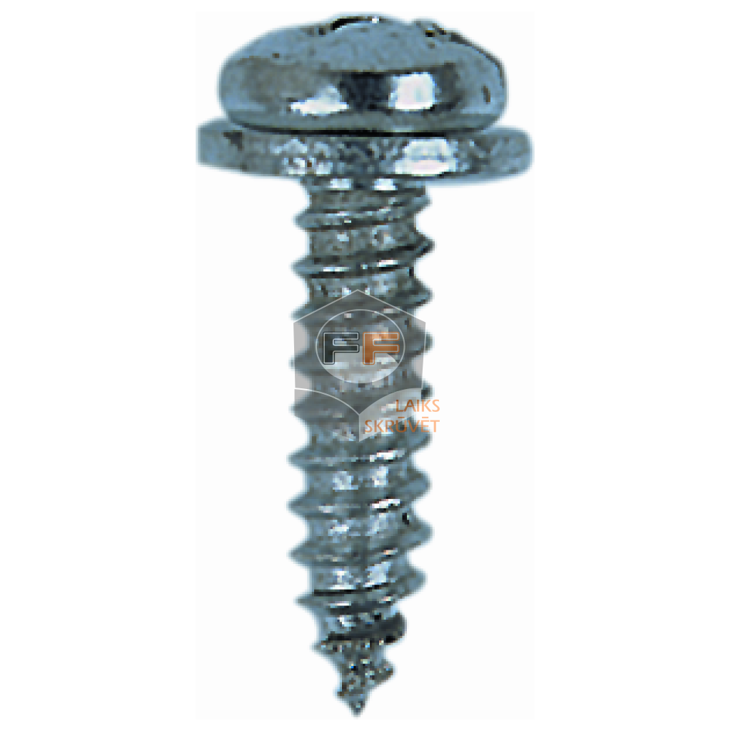 Numberplate Screws similar to DIN 7981 with Washer - ForceFix