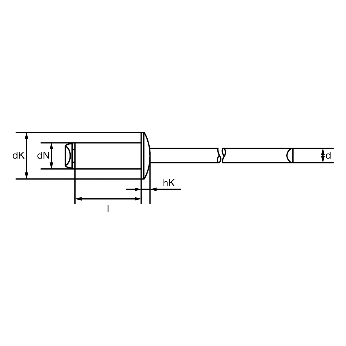 DIN 7337 Kniede Alumīnijs/Tērauds RAL - ForceFix